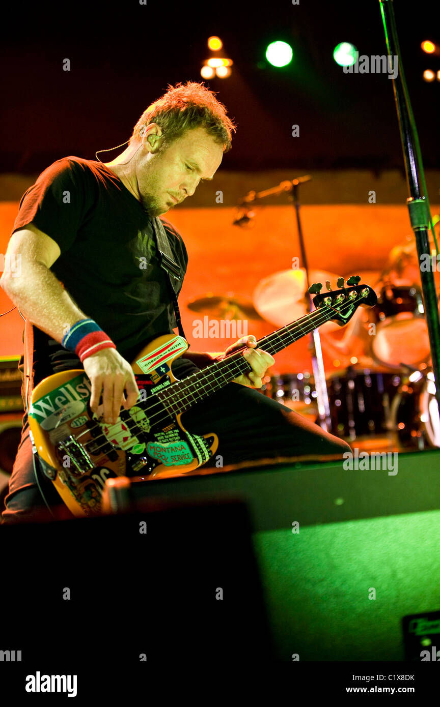 Pearl Jam performing live in concert at the O2 Arena London, England ...