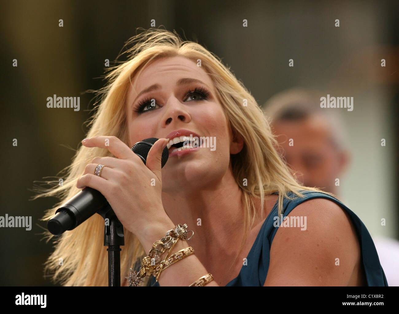 Natasha Bedingfield performing live on stage at the NBC Toyota concert ...