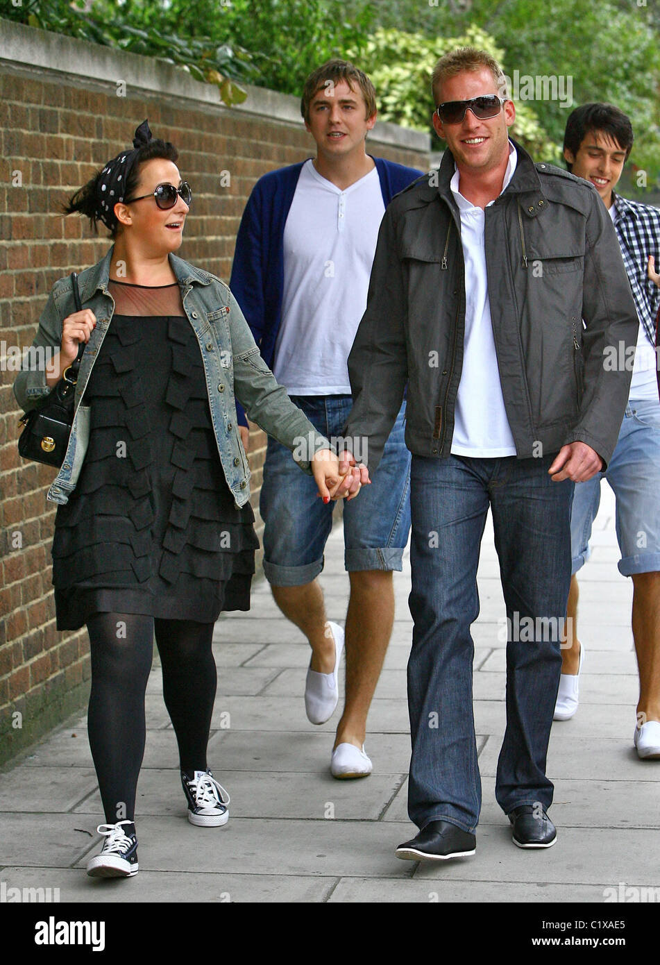 Natalie Cassidy and boyfriend Ben Porter go to the pub with some ...