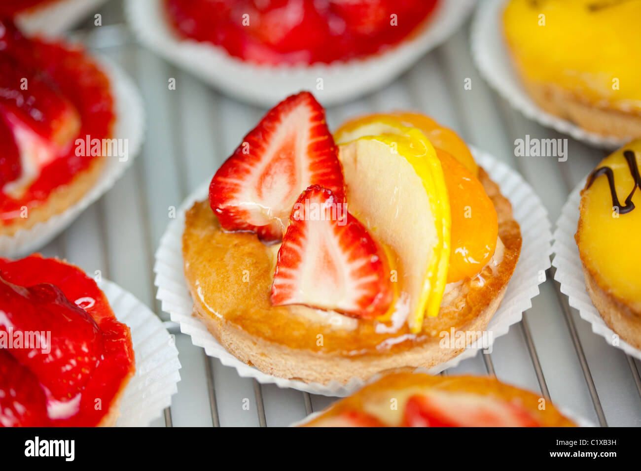 dessert, cake, french, tart, strawberry, lemon Stock Photo - Alamy