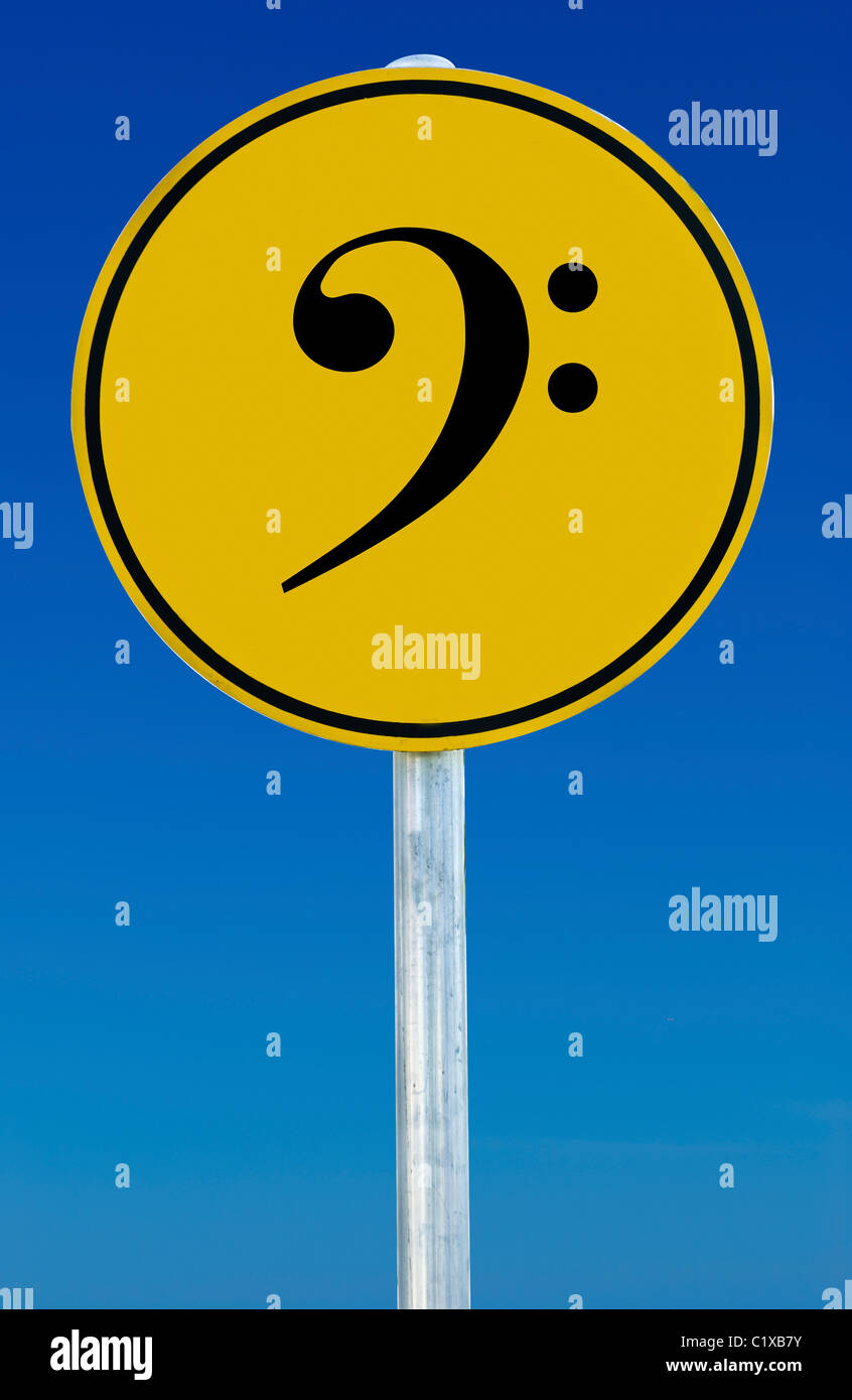 Bass clef sign isolated on hi-res stock photography and images - Alamy