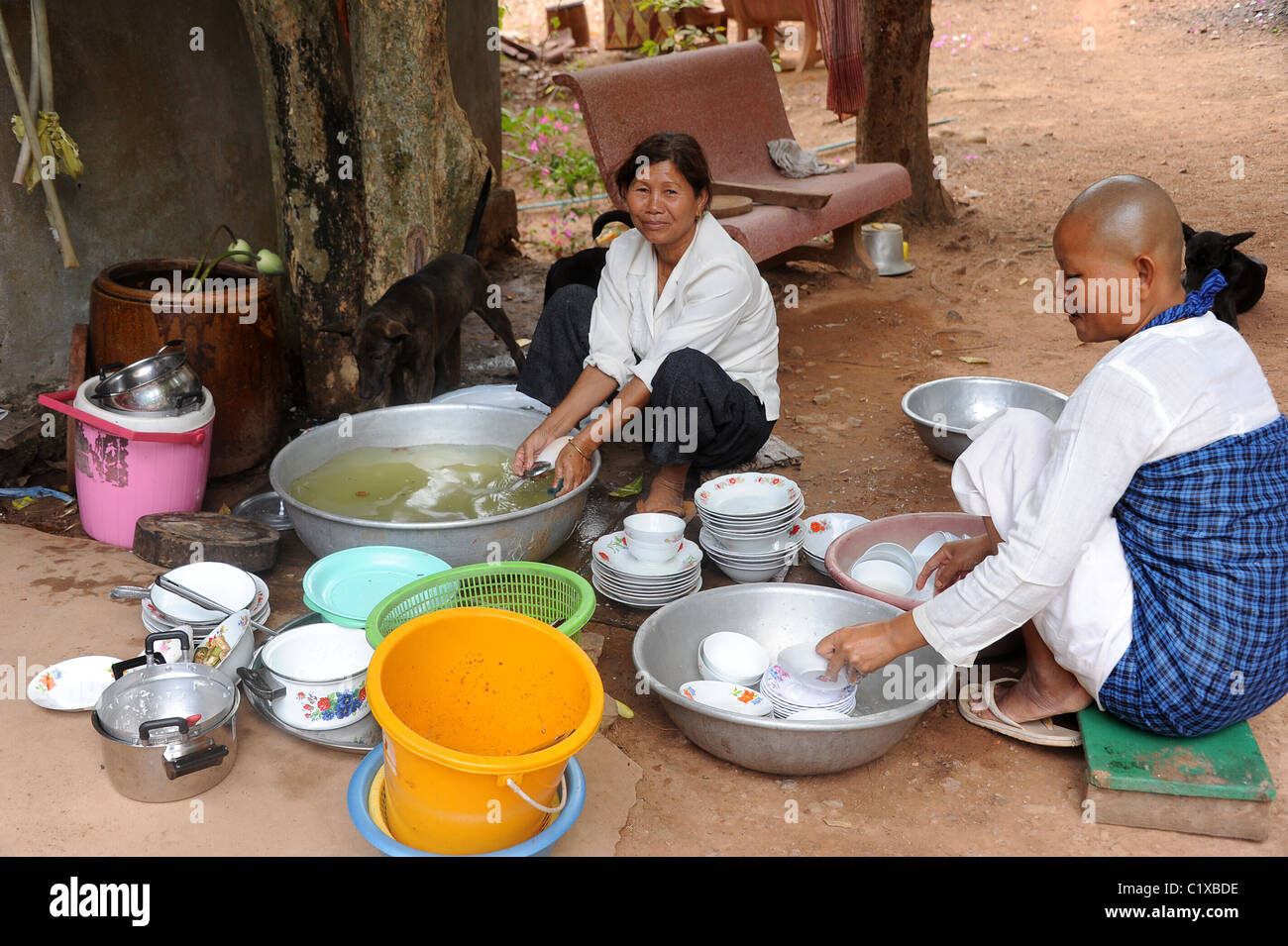 Happy dad carries serious podgy cute son Stock Photo - Alamy