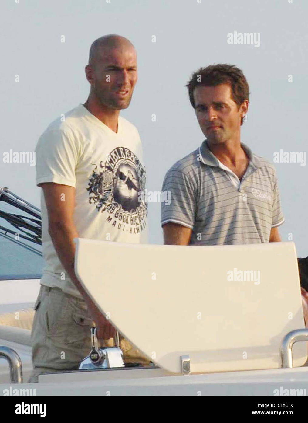 **Exclusvie** Footballing legend Zinedine Zidane on a yacht while on ...