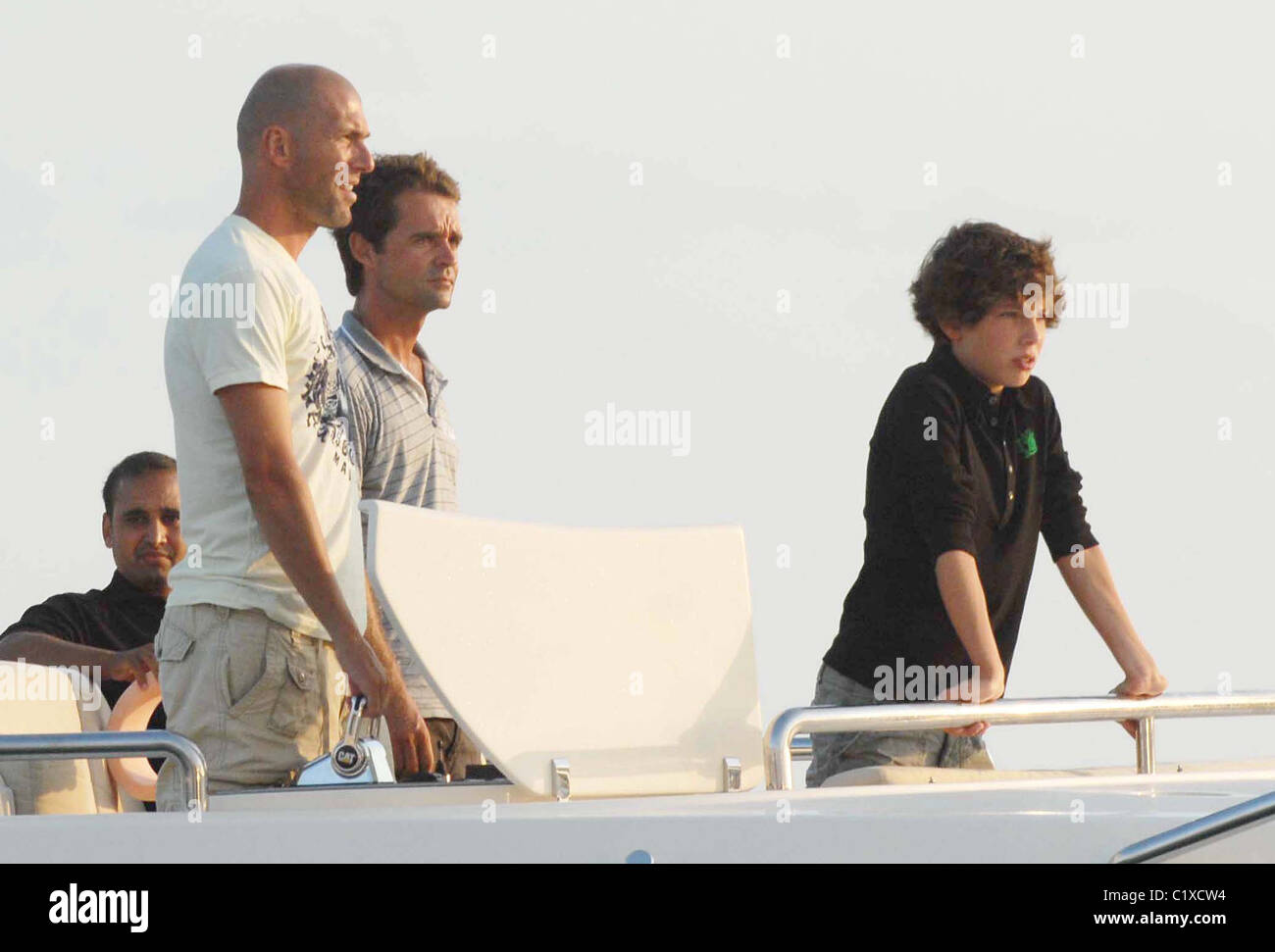 **Exclusvie** Footballing legend Zinedine Zidane on a yacht while on ...