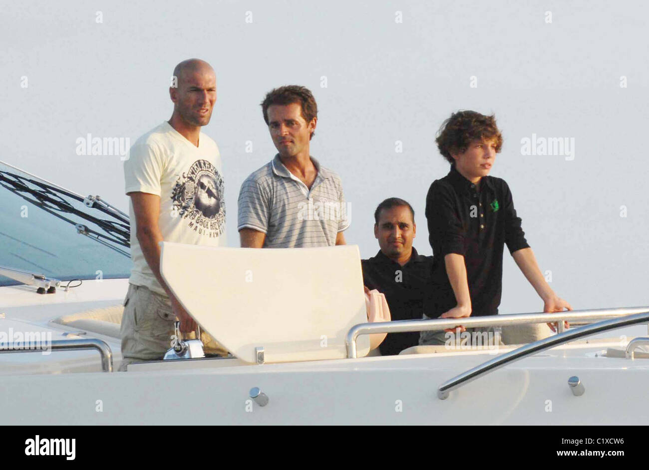 **Exclusvie** Footballing legend Zinedine Zidane on a yacht while on ...