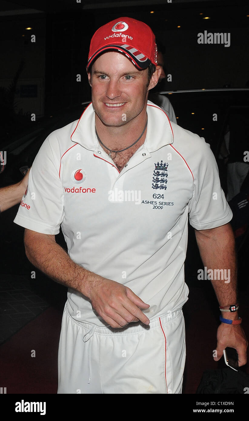 Cricketer Andrew Strauss leaves the Oval and arrives back at the Grange ...