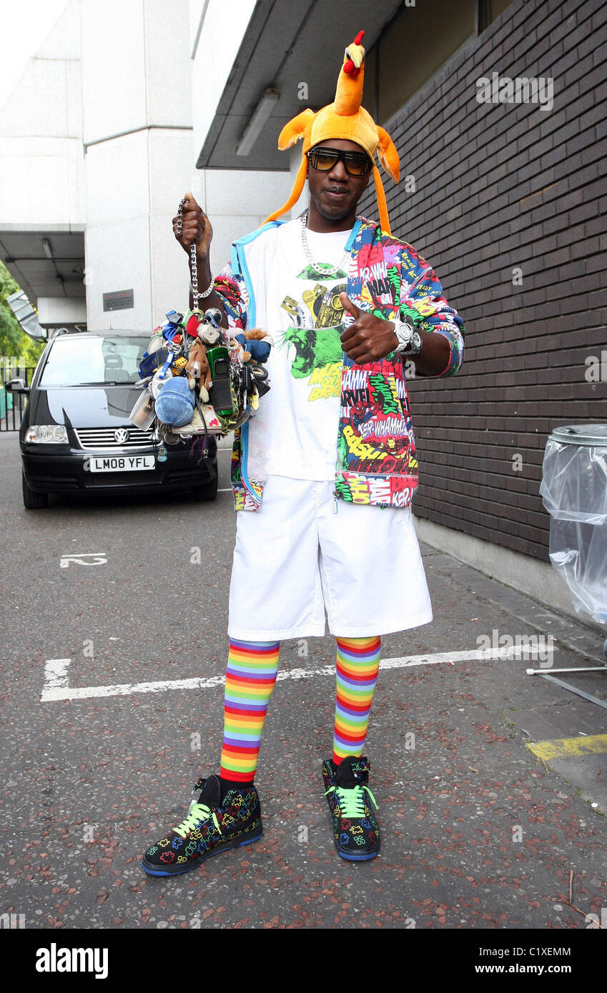 DJ Chicken, a 2009 X Factor contestant, leaves the GMTV studios after ...
