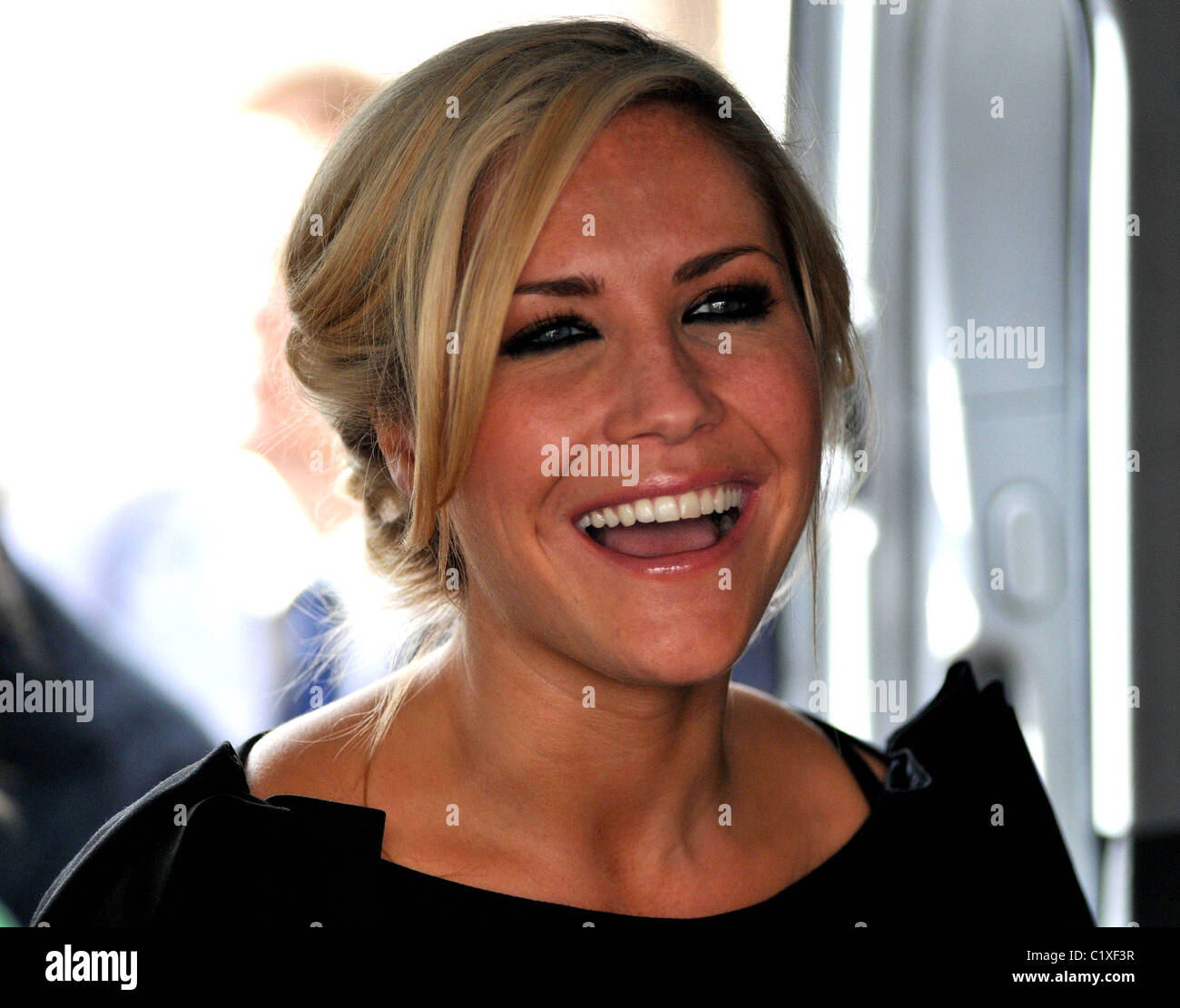 Heidi Range of the Sugababes leaves the 'This Morning' studios London ...