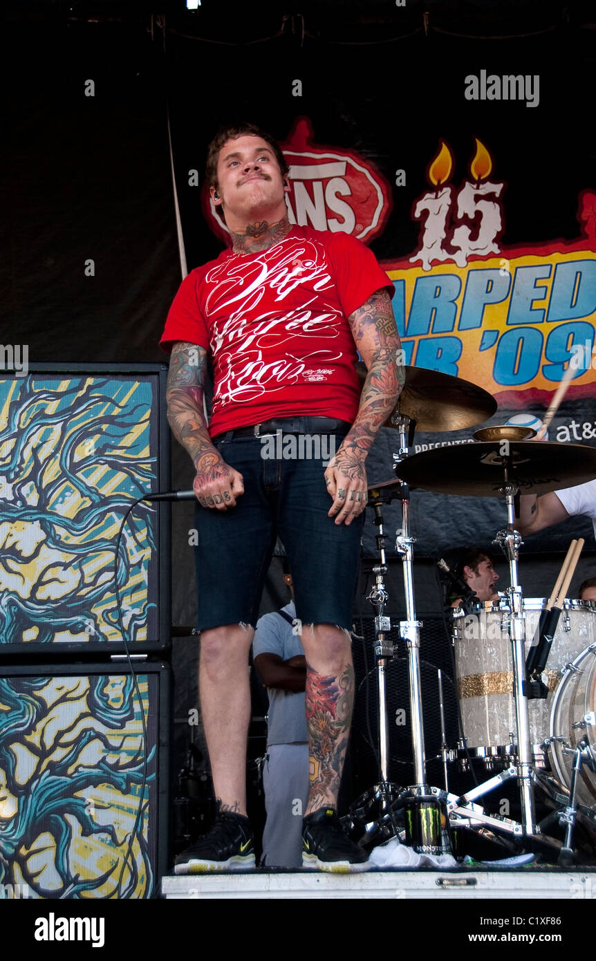 Mike Hranica of The Devil Wears Prada performs live on the Vans Warped ...