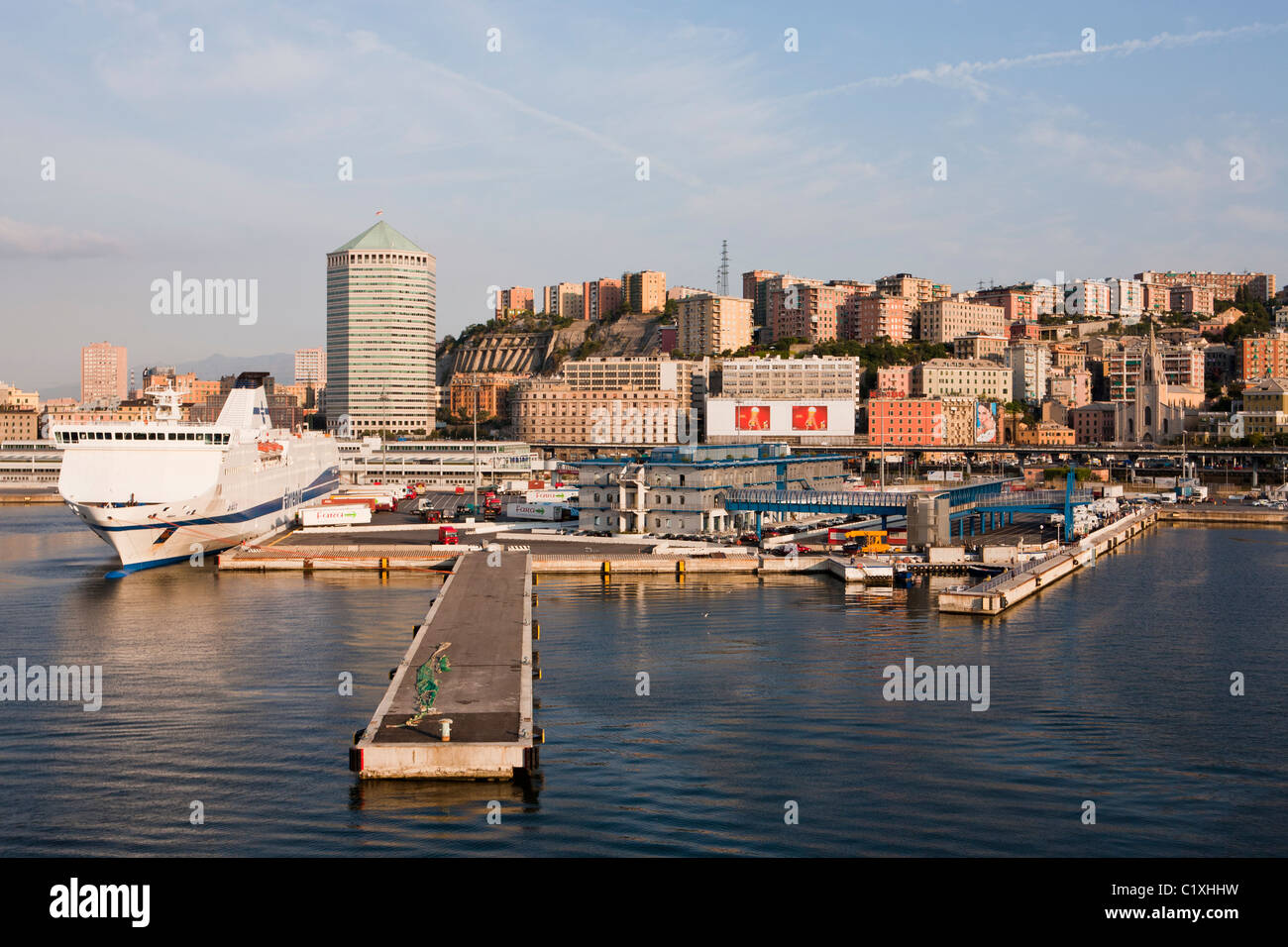 Waterfront of Genoa, Italy, Europe Stock Photo - Alamy