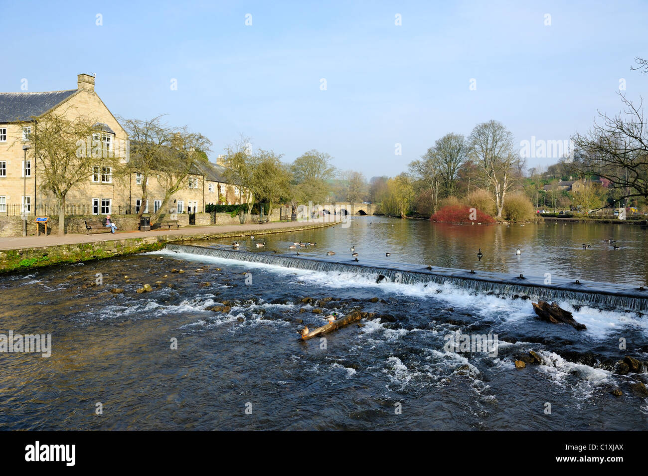 River wye bakewell derbyshire england hi-res stock photography and ...
