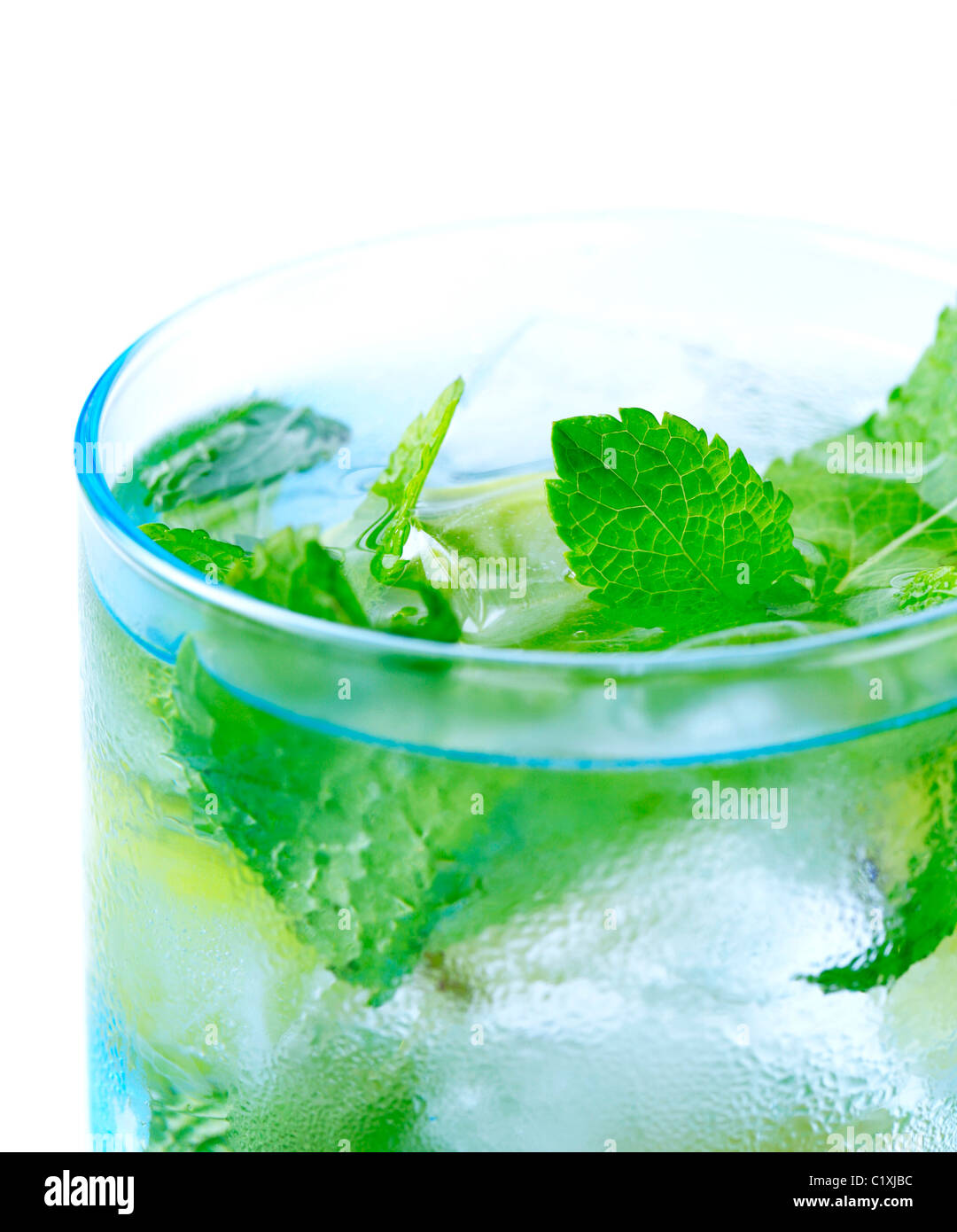 Glass of Mojito drink - studio shot Stock Photo - Alamy