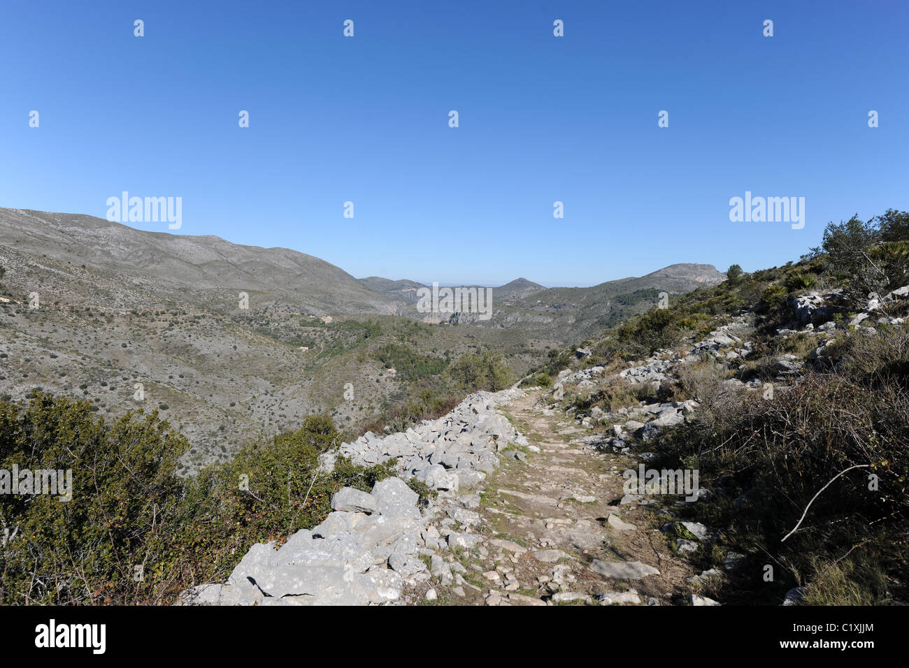 Mozarab Trail, a Moorish mule trail now used by hikers, near ...