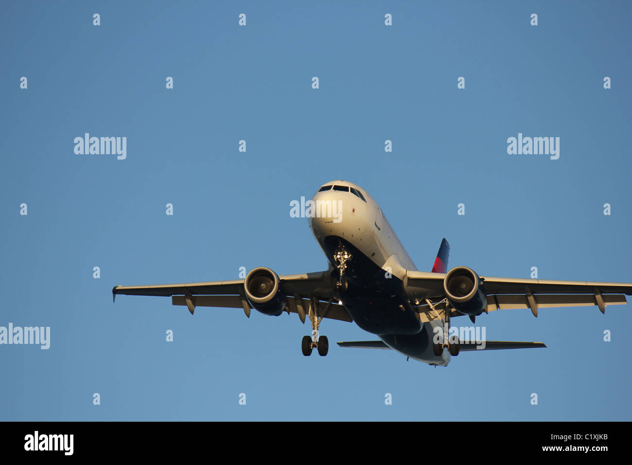 Airbus A319 on final approach Stock Photo - Alamy
