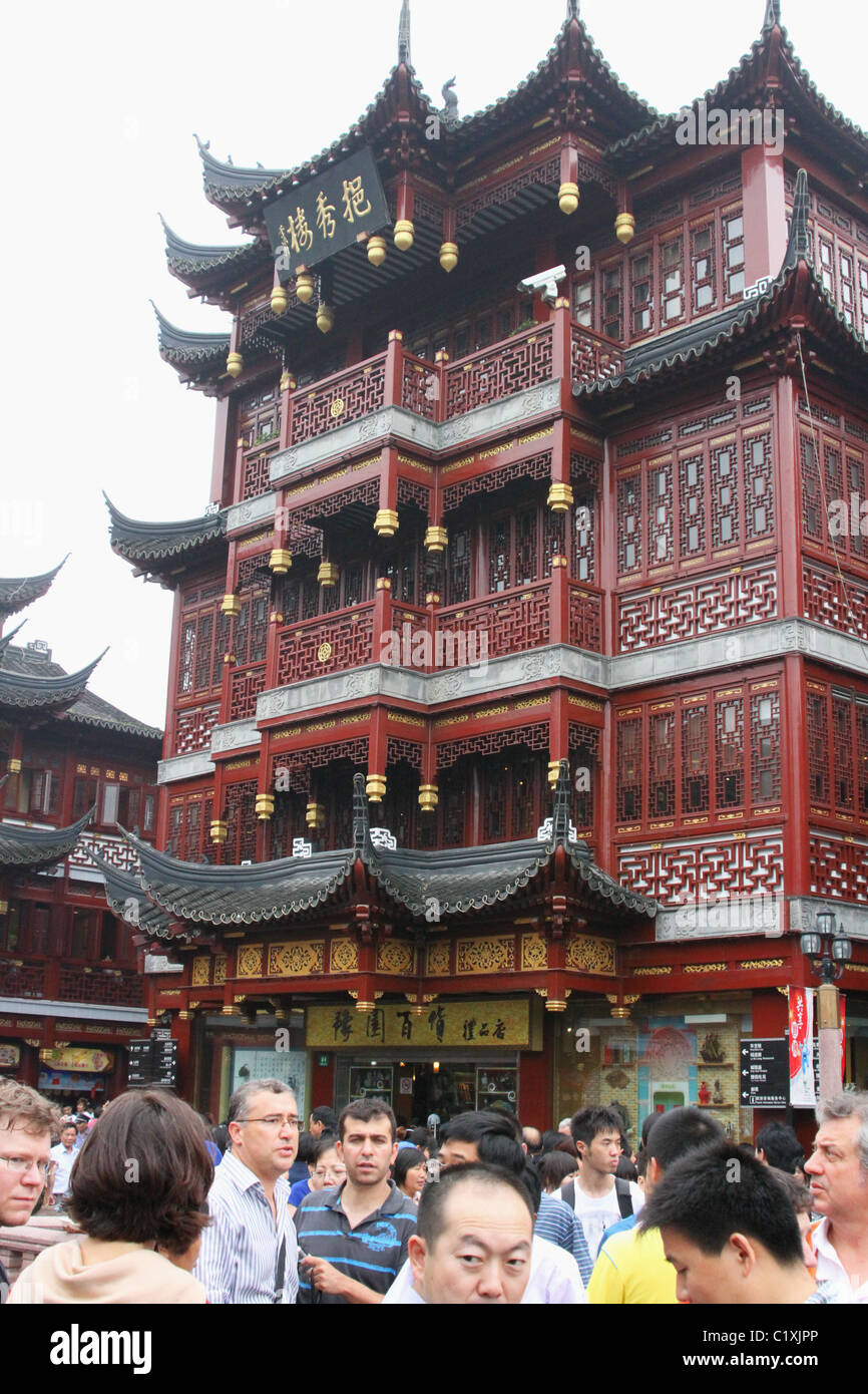 Yuyuan Garden Bazaar Old Town Shopping Area Of Shanghai China