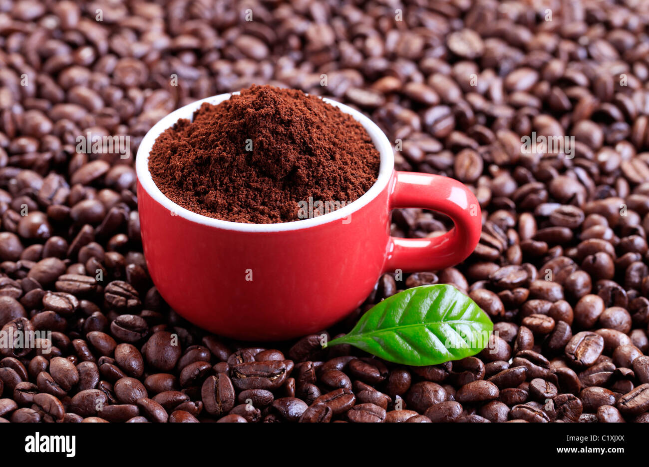 Roasted beans ground coffee hi-res stock photography and images - Alamy