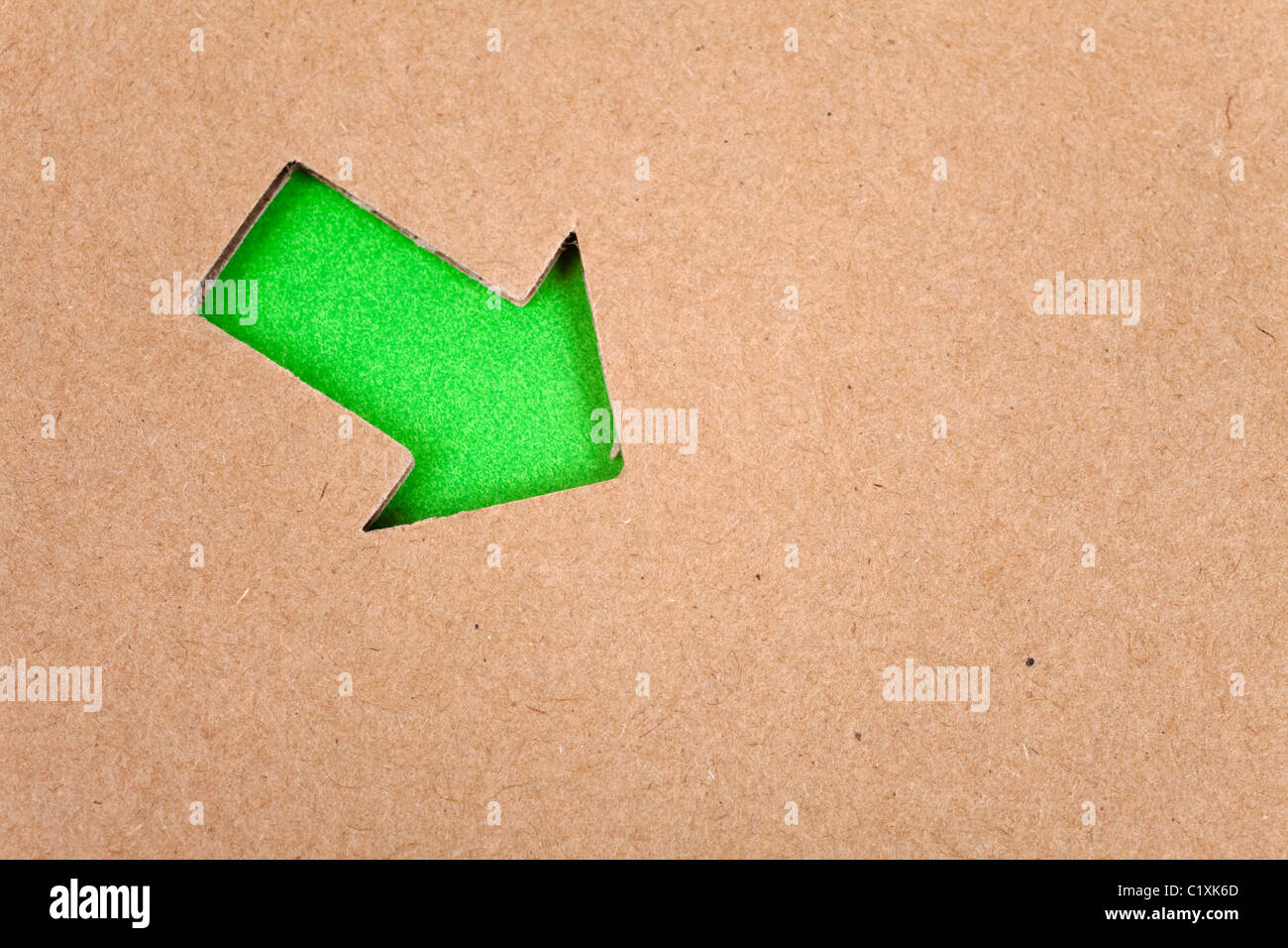 Arrow Sign and cardboard for background Stock Photo - Alamy