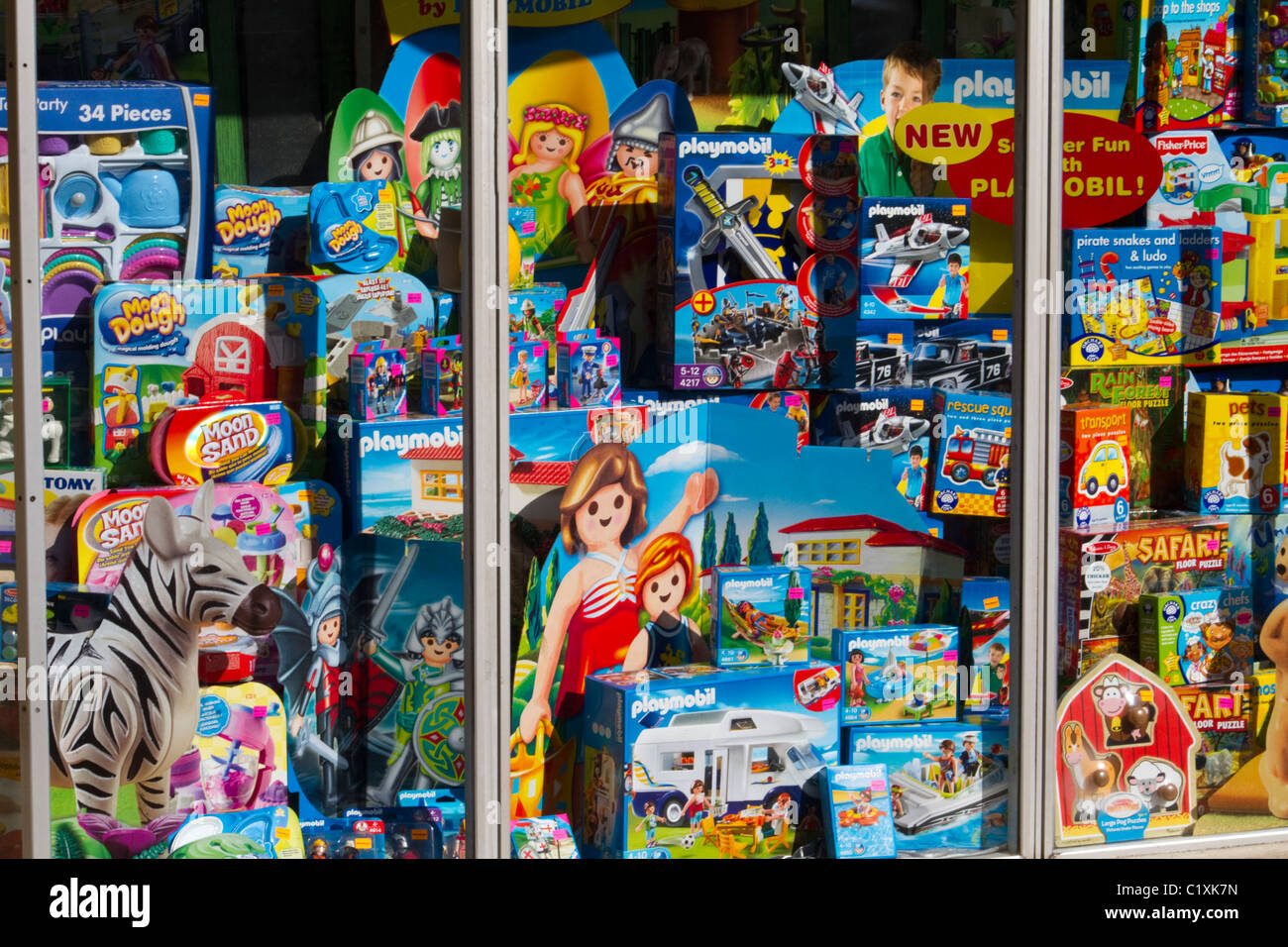 Toyshop Window display Stock Photo - Alamy