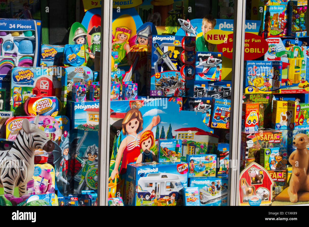 Toyshop Window display Stock Photo - Alamy