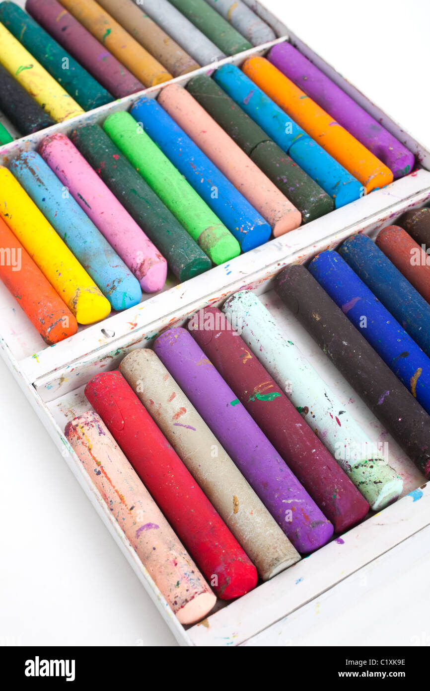 Colorful Crayon for background Stock Photo - Alamy