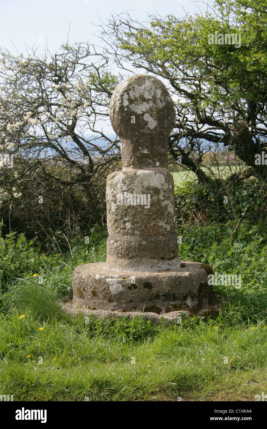 Stone Cross Near Lamorna, Cornwall, UK Stock Photo - Alamy