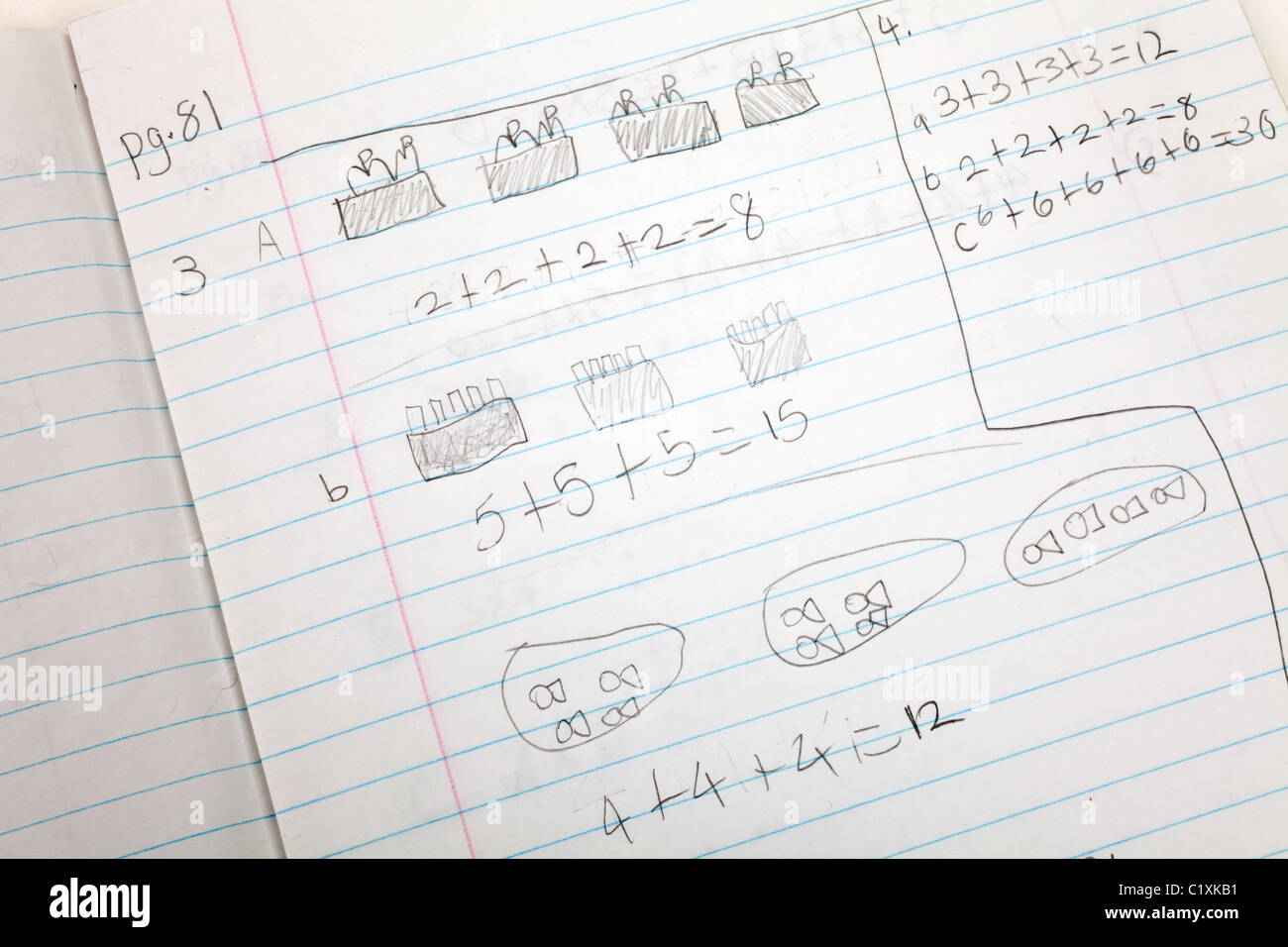 Child Writing close up for background Stock Photo - Alamy