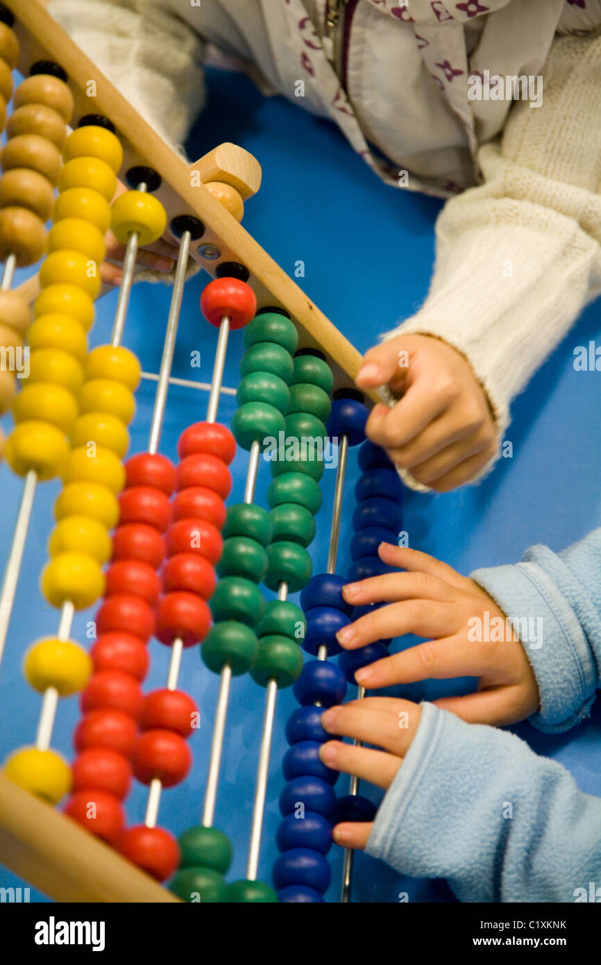 colorful children abacus , education concept Stock Photo - Alamy