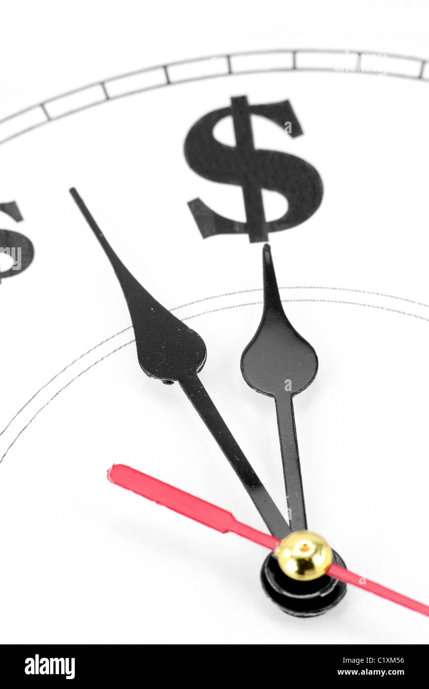 clock and dollar sign, concept of time is money Stock Photo - Alamy