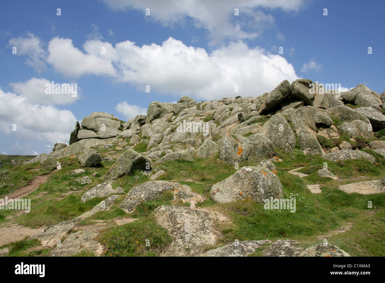 Granite Boulders, Logan Rock, North Cornwall Coast Path, Near Land's ...