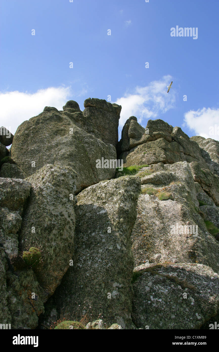 Granite Boulders, Logan Rock, North Cornwall Coast Path, Near Land's ...