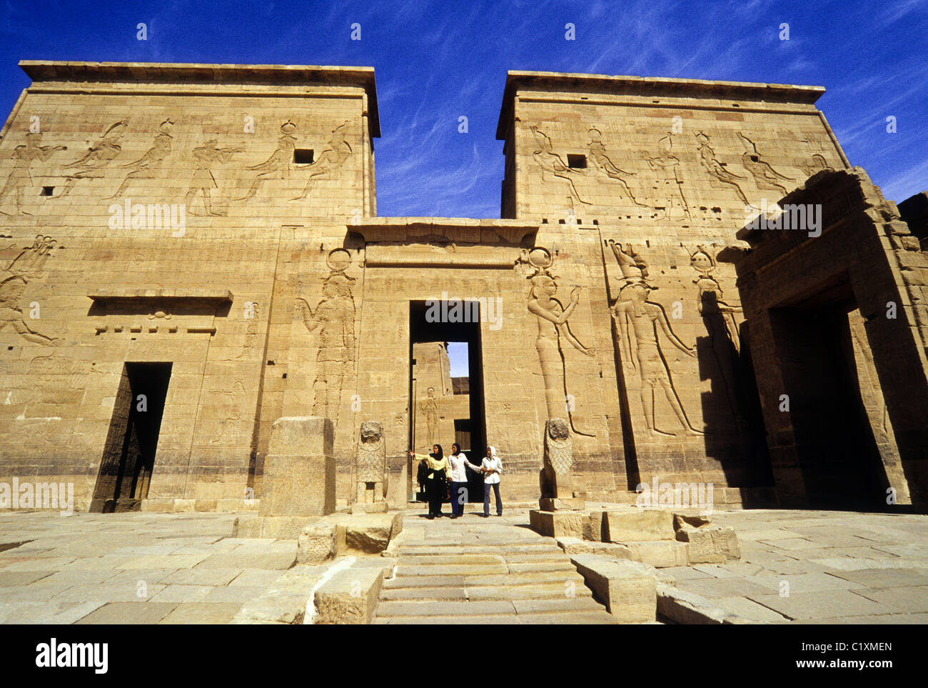 Temple of isis first pylon hi-res stock photography and images - Alamy