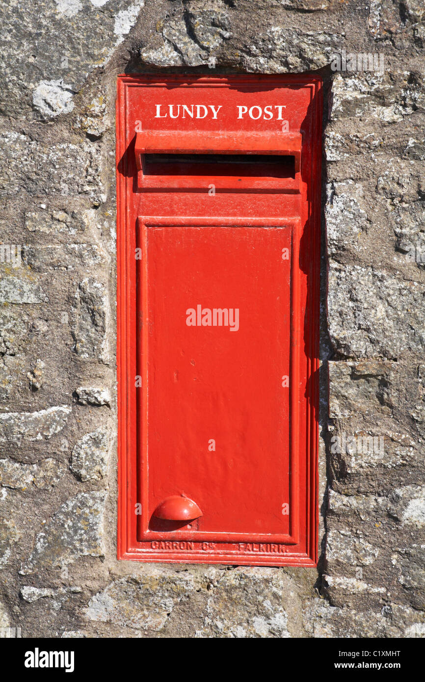 Lundy Post box on Lundy Island, Devon, England UK in March Stock Photo ...