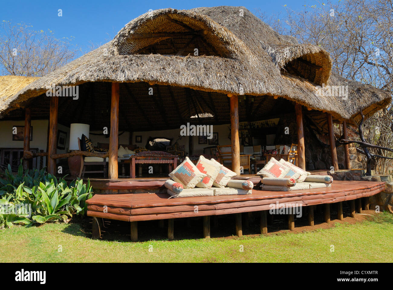 Elsa's Kopje luxury lodge, Meru National Park, Kenya, Africa Stock ...