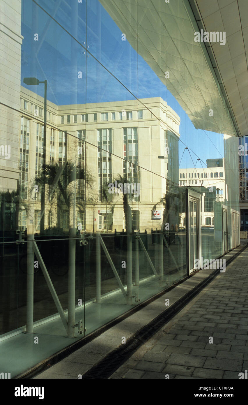 Modern architecture in Antigone quarter, Montpellier, France Stock ...