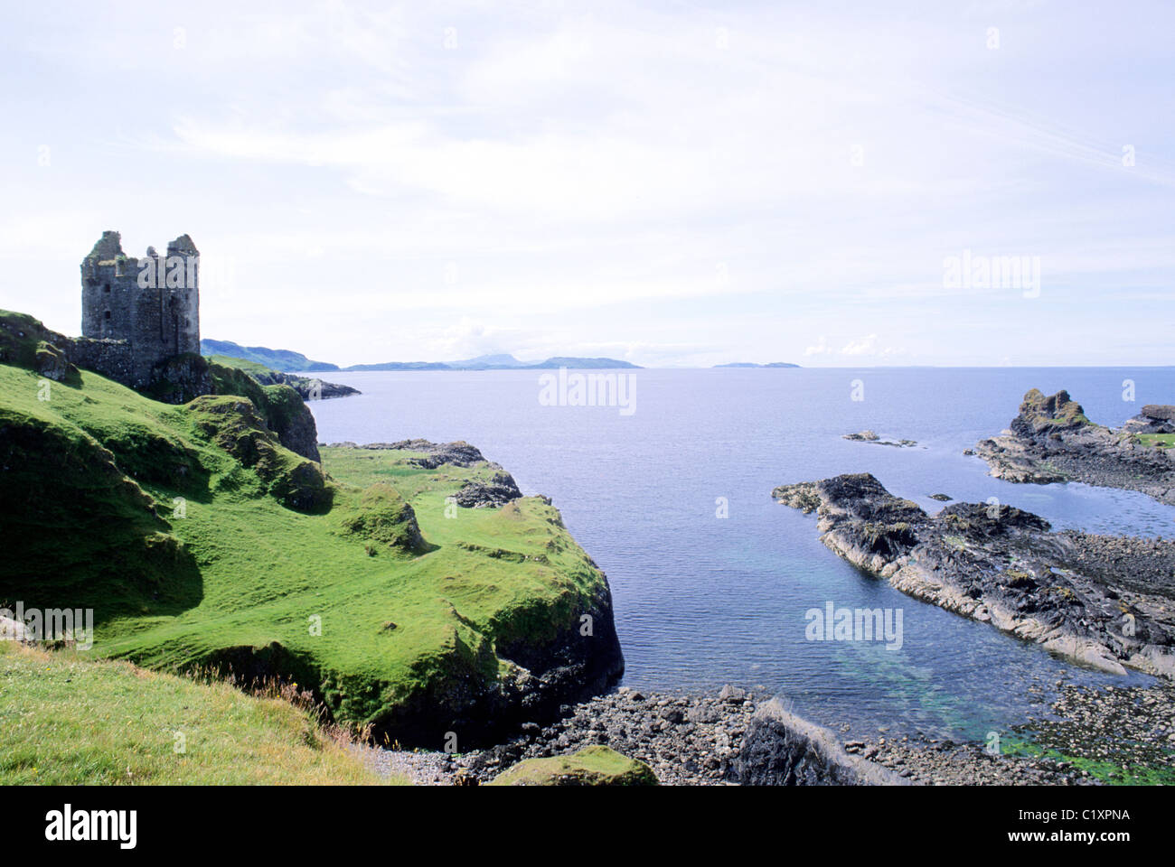 Kerrera Island, Gylen Castle, Scotland Scottish coast coastal scenery ...