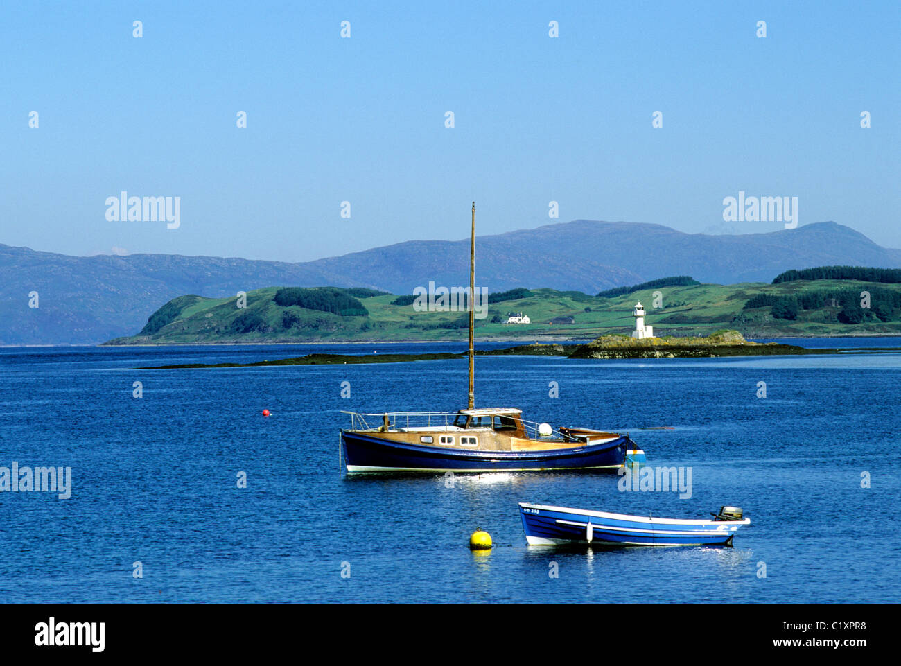 Loch Linnhe, Shuna Island from Port Appin, Scotland Scottish coast ...