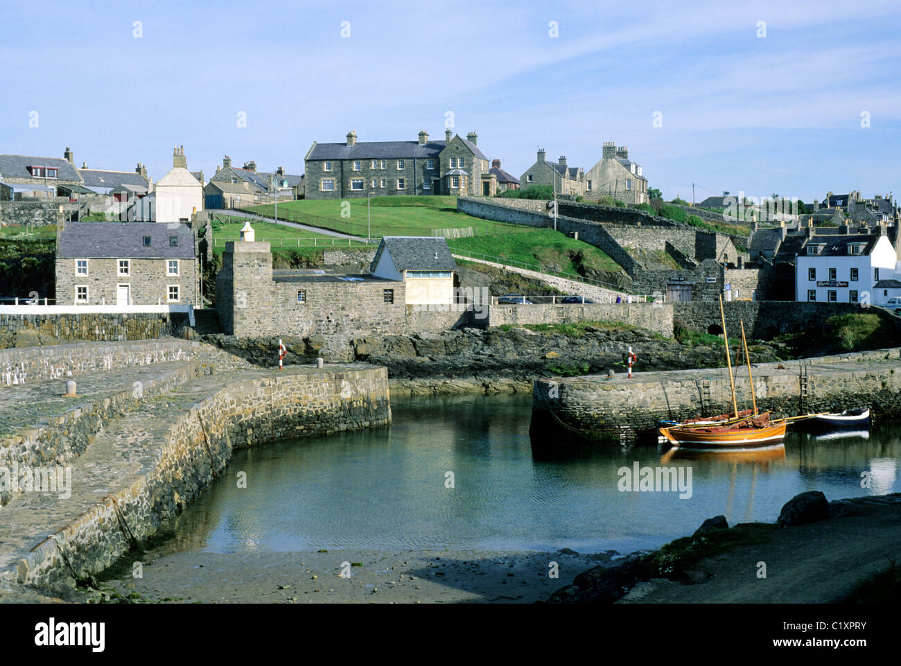 Portsoy Harbour, Grampian Region, Scotland Scottish coast coastal ...