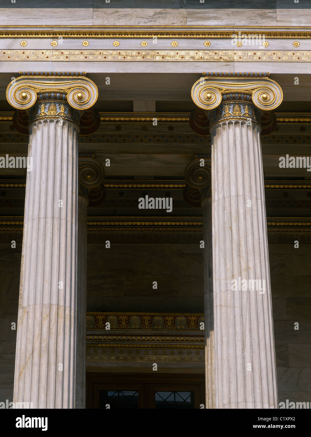 Athens Greece Columns Of The Academy Building Stock Photo - Alamy