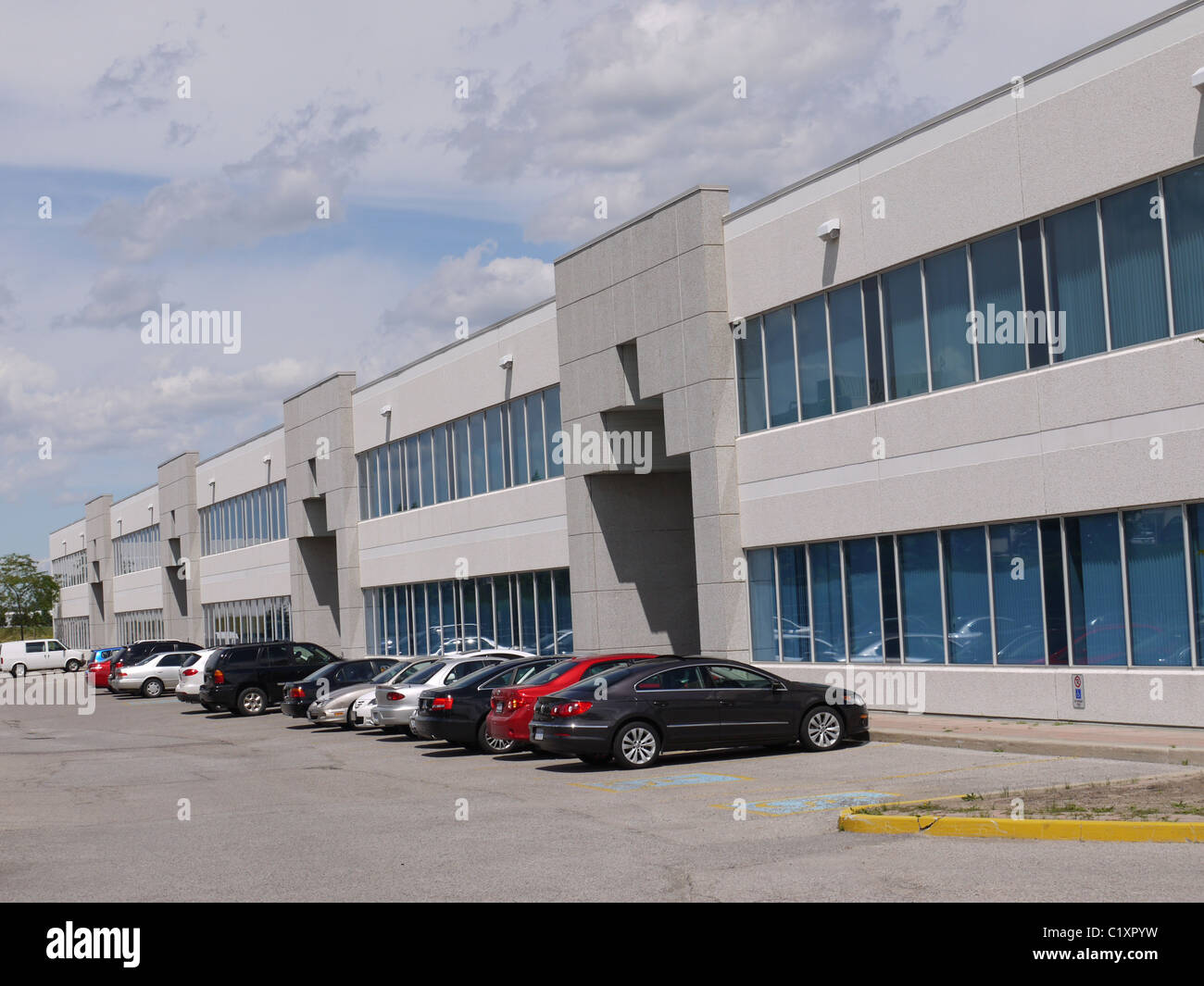 Modern low-rise suburban office building for high technology company ...