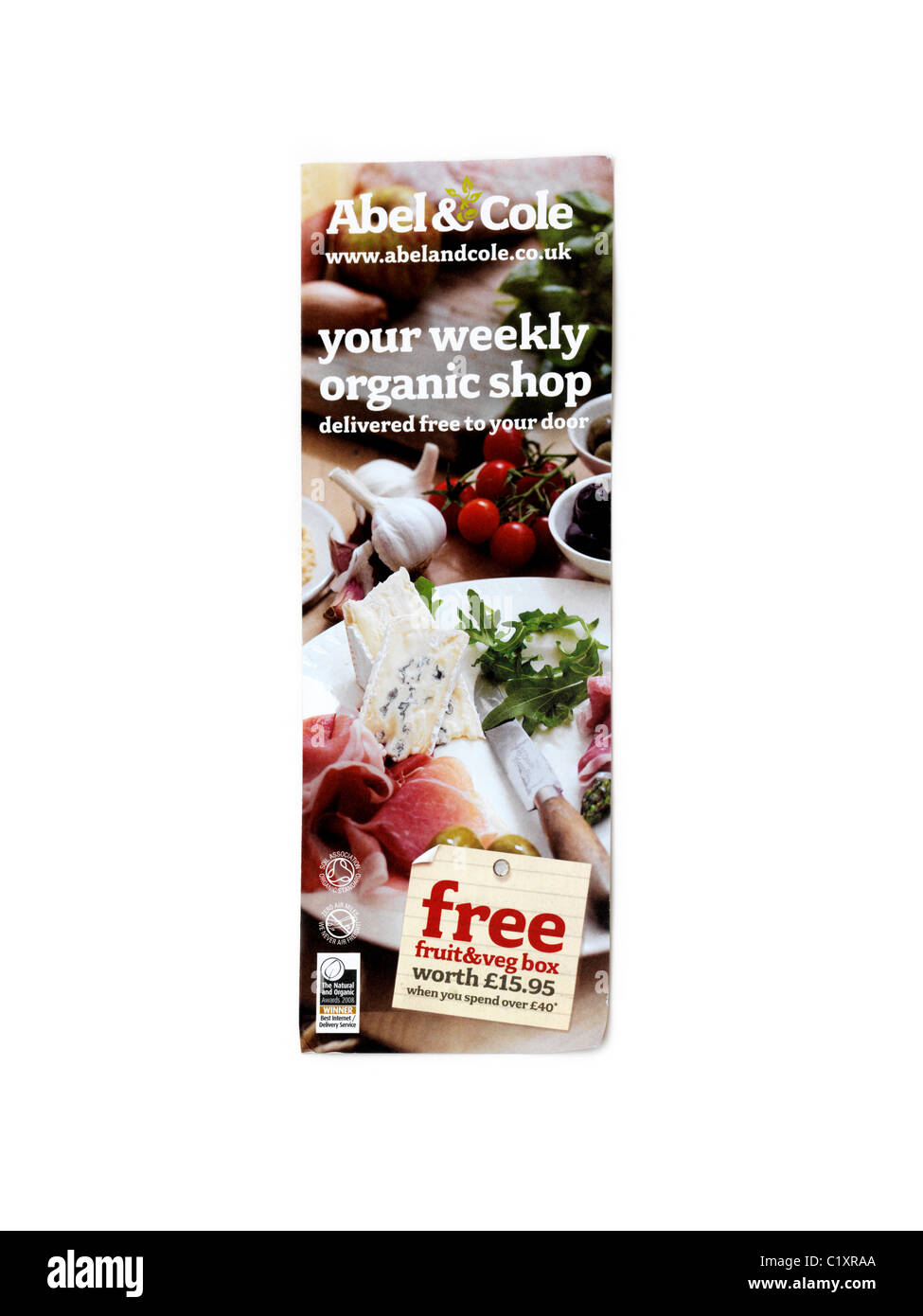 Leaflet For Abel & Cole Organic Food Shop Delivery Stock Photo - Alamy