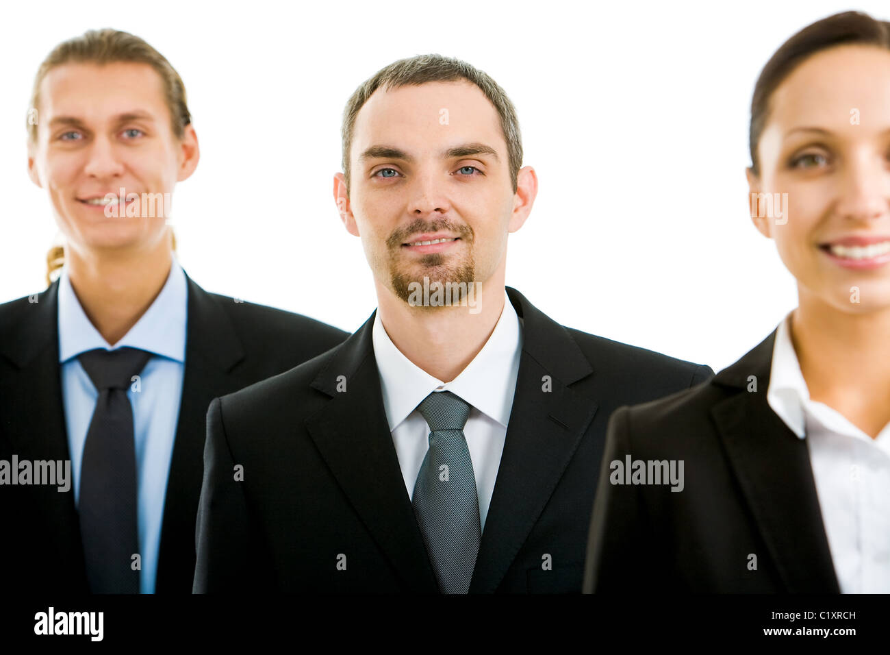 Portrait of business partners looking at camera Stock Photo - Alamy
