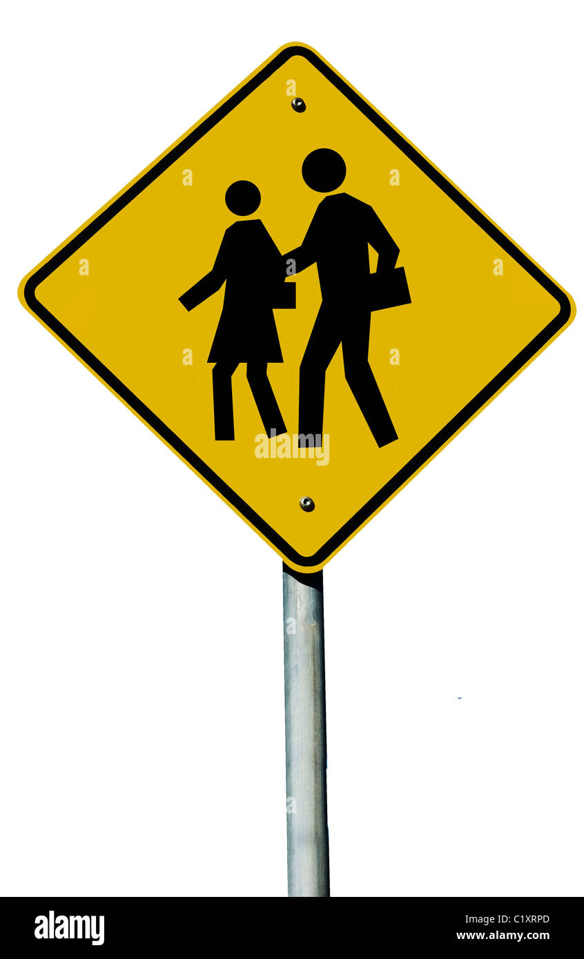 A Walking sign isolated on a plain white background Stock Photo - Alamy