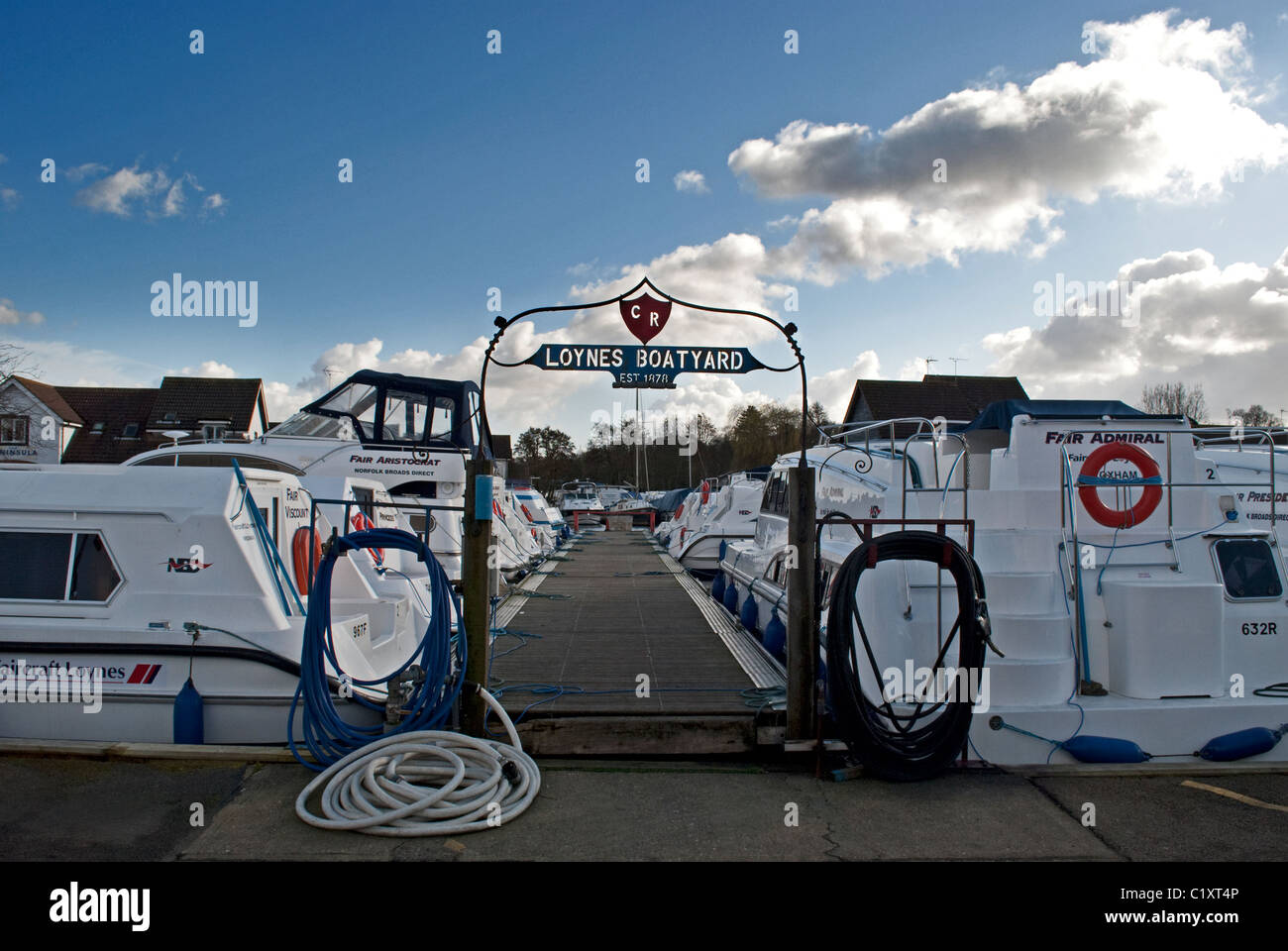 Loynes Boatyard, Wroxham, Norfolk Stock Photo - Alamy