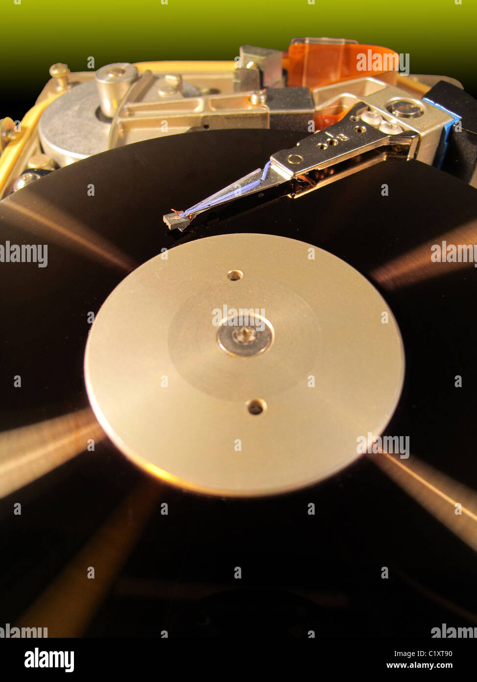 Ancient hard disk of computer of a model Ancient and of few capacity of ...