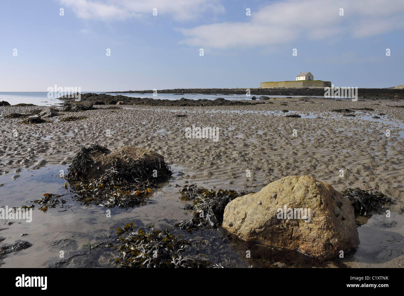 St Cwyfans Church Aberffraw Anglesey Stock Photo - Alamy