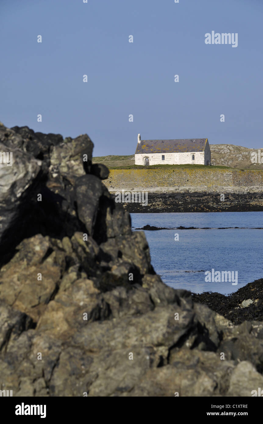 St Cwyfans 13th Century Church near Aberffraw on Anglesey North Wales ...