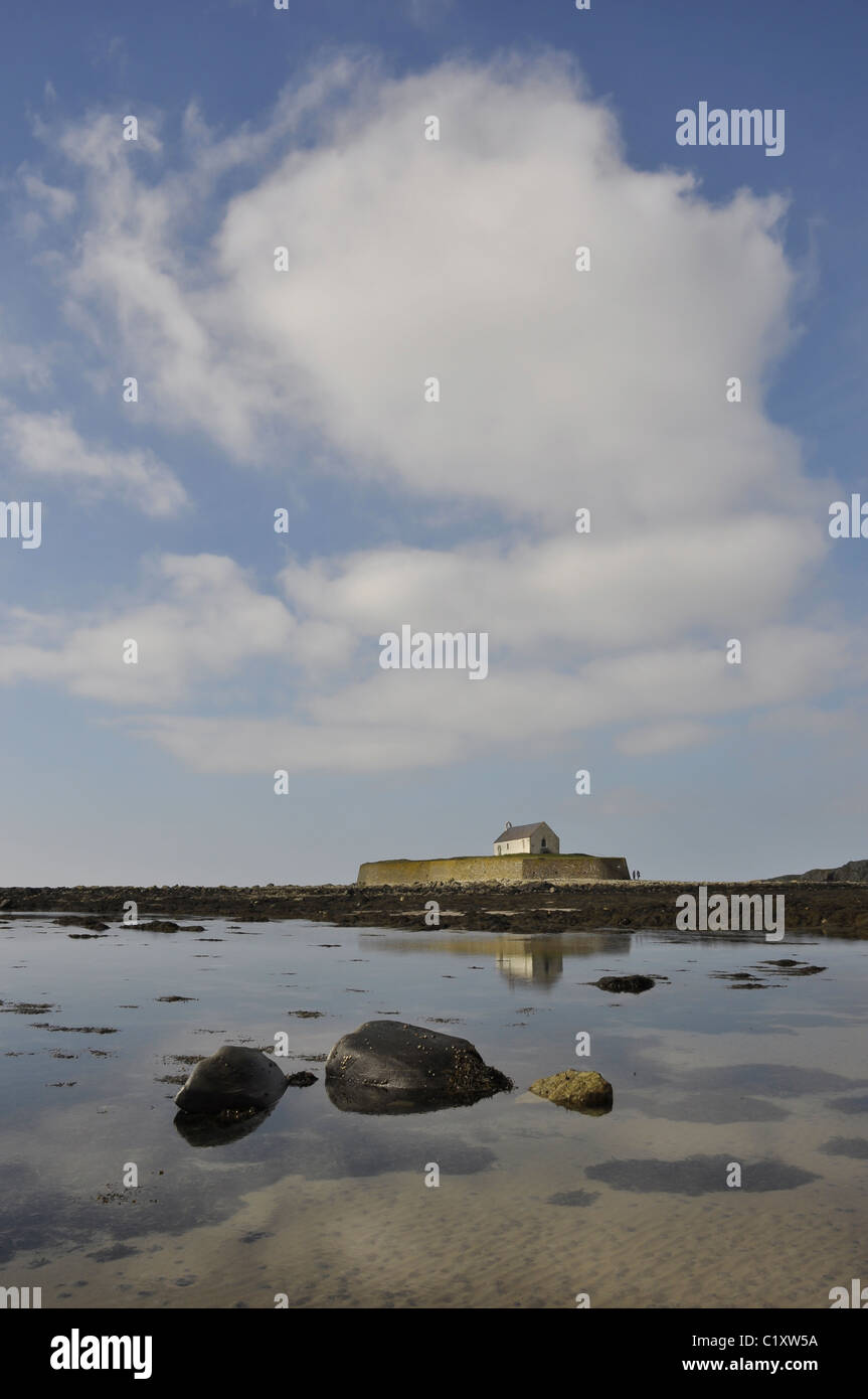 St Cwyfans 13th Century Church near Aberffraw on Anglesey North Wales ...
