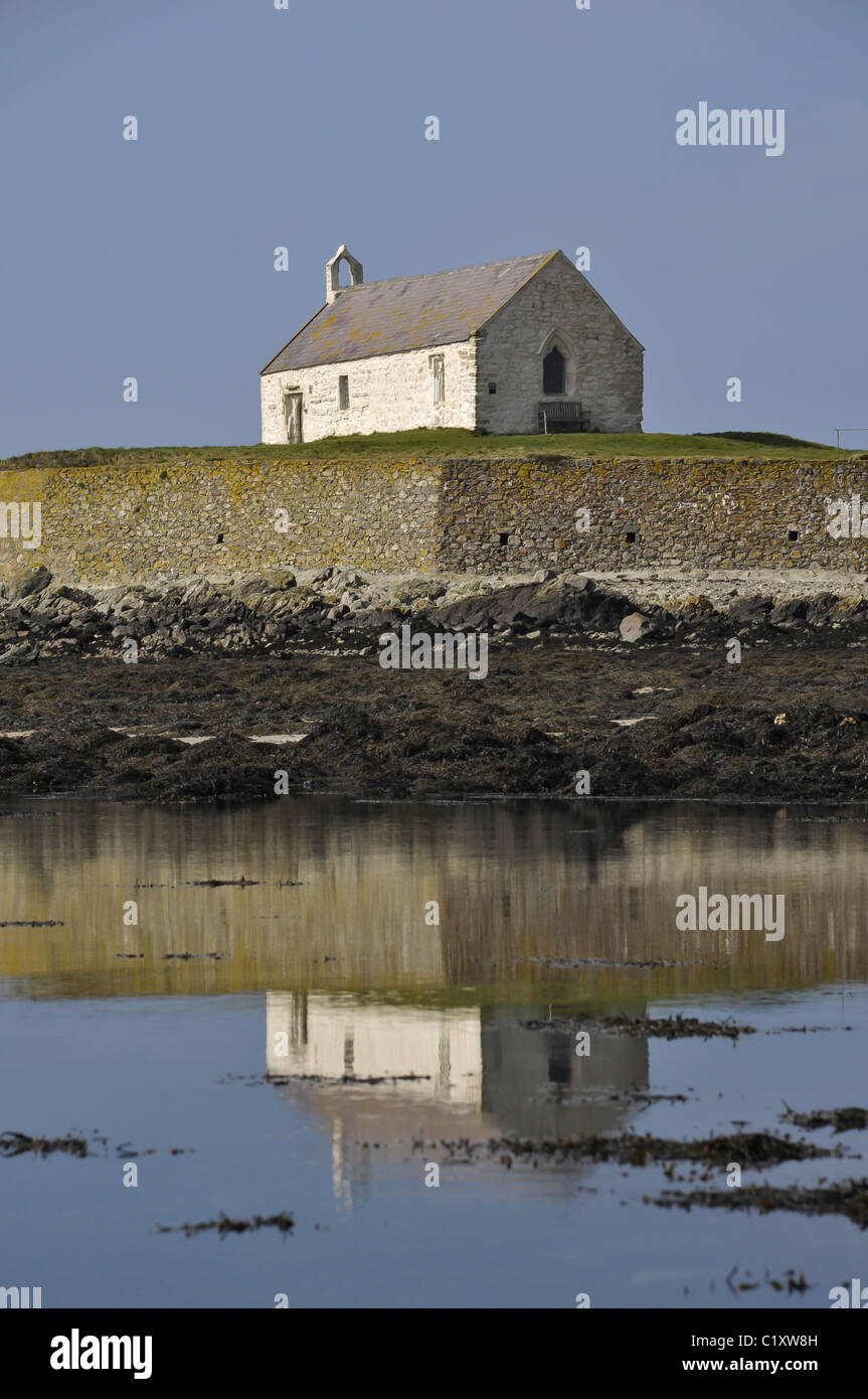 St Cwyfans 13th Century Church near Aberffraw on Anglesey North Wales ...