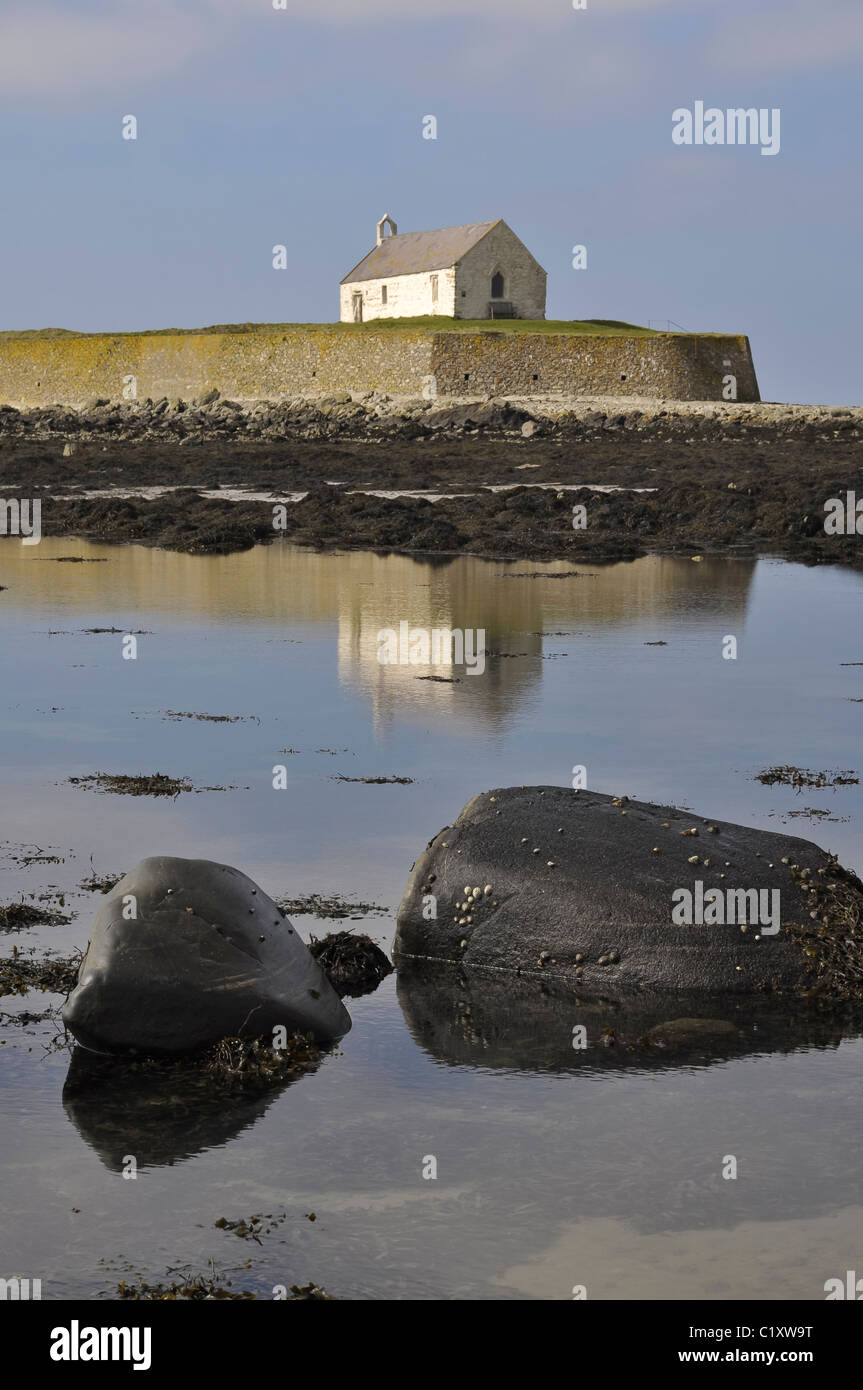 St Cwyfans 13th Century Church near Aberffraw on Anglesey North Wales ...