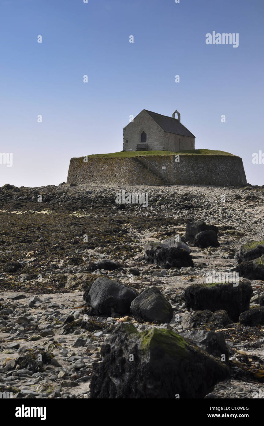 St Cwyfans 13th Century Church near Aberffraw on Anglesey North Wales ...